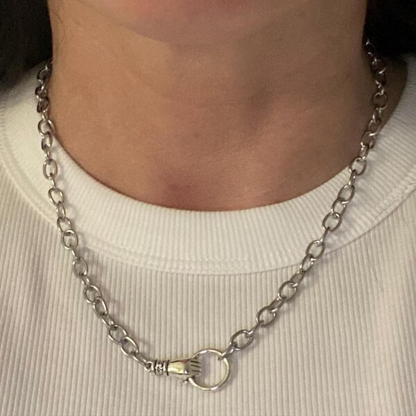 2 Necklaces / NON-TARNISH CHAIN Stainless Steel, Semi Chunky Thick ...