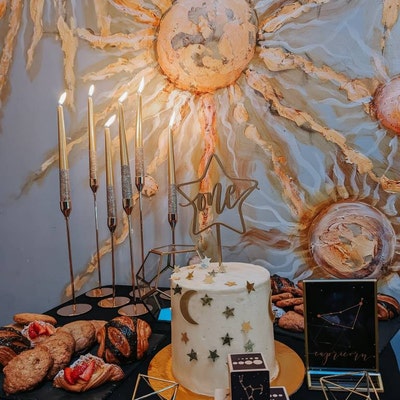 One Star Cake Topper 5.5w, First Birthday Topper, Anniversary Topper ...