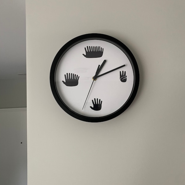Hands Clock – Funny Minimal Sweep Motion Clock With Hands for Numbers ...