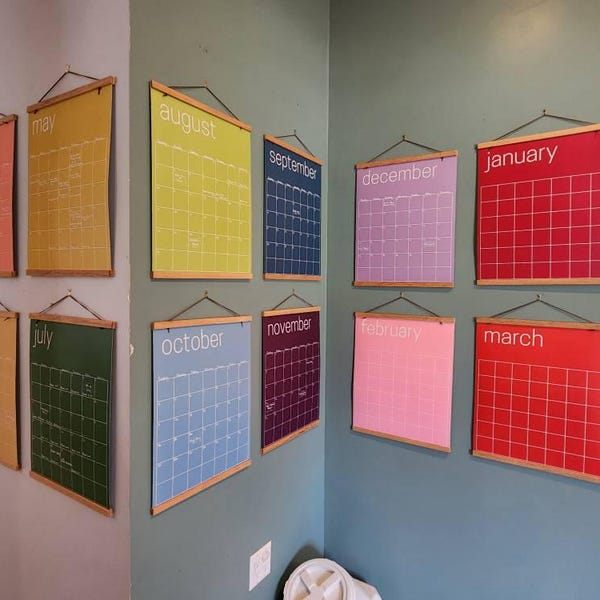 Reusable Large Wall Calendar 16 X 20 Inches | Undated | Erasable Paper ...