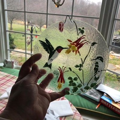 Hummingbird Suncatcher, Fused Glass, Hummingbirds, Humming Bird, Bird ...