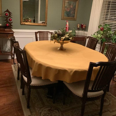 Oval Table Cloths, All Oval Tablecloth Sizes, 74 Colors - Etsy