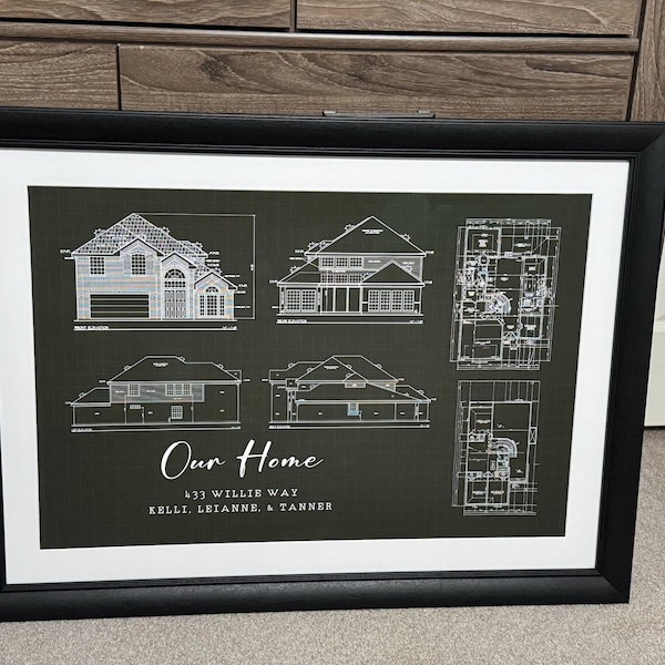 Custom Blueprint House Poster, Custom Digital Floor Plan, Custom Home ...