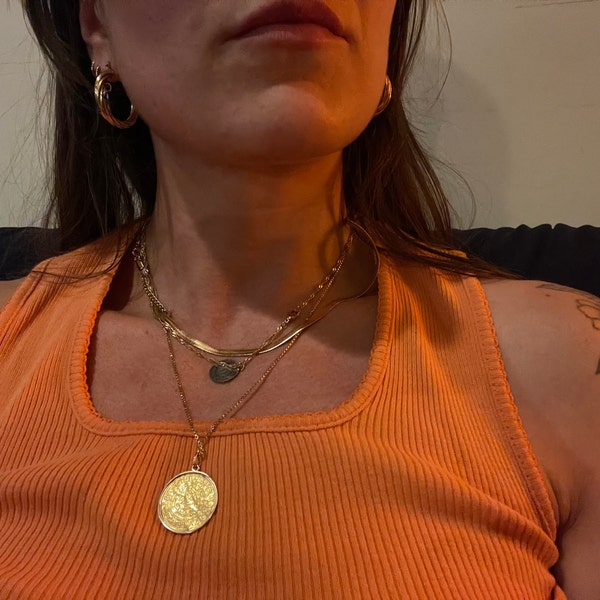 Herringbone Necklace, Snake Necklace, Herringbone Chain, Layered ...