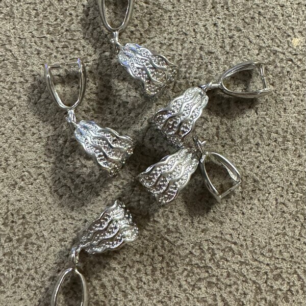 Pinch Bails qty 5-15 Copper Color Large Filigree Pendant Bails Findings ...
