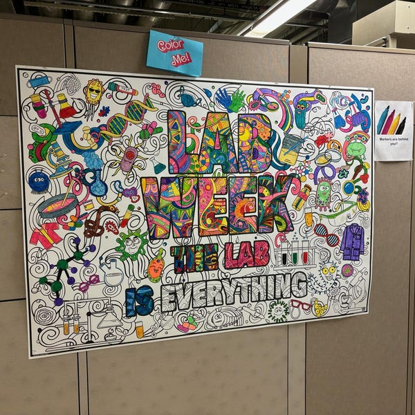 Lab Week 2025 Theme Poster Coloring Page Giant Sheet Lab Week Clinical ...