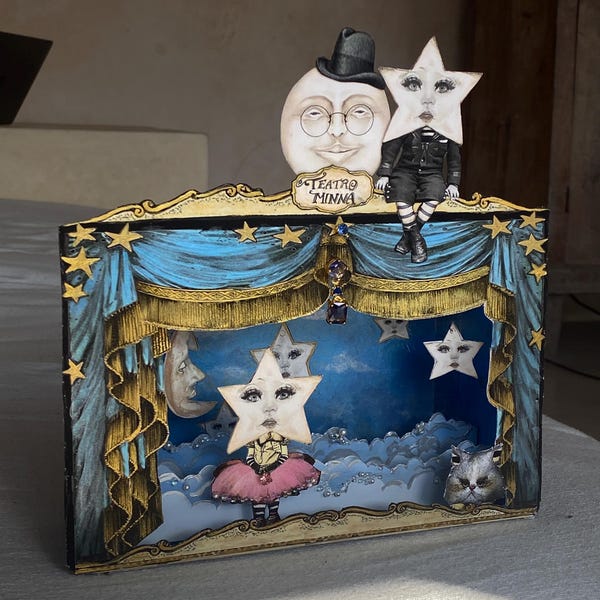 Steampunk Paper Doll Time Traveler Kitty Articulated Puppet Doll Toy ...