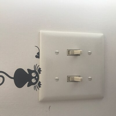 Cat Playing With Mouse Vinyl Decal Sticker Light Switch Kids - Etsy