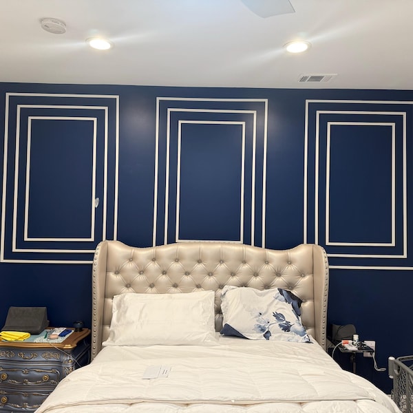 Wall Molding Package Ready to Assemble Wall Paneling Kit Pre-cut ...