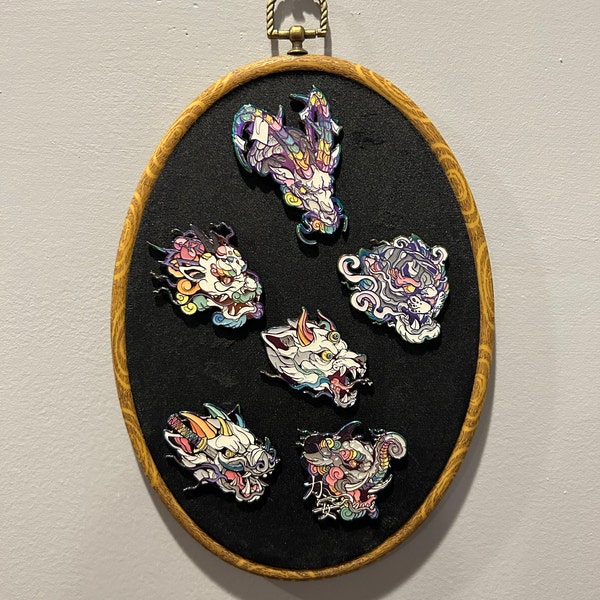 Black Velvet Pin Display, Enamel Pin Hoop, Pin Display Board, Pin ...