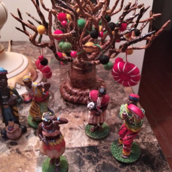 African Colors Baobab Tree, Kwanzaa Tree, Small Decorated Tree, Holiday ...