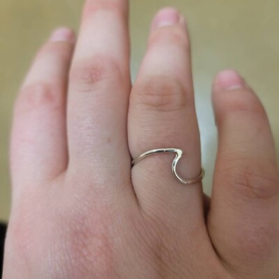 Wave Ring, Ocean Wave Ring, Ocean Ring, Simple Wave Ring, Smooth Wave ...