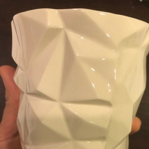 Origami Ceramic Mug. Minimalist Porcelain Mug.triangle Minimal Pencil ...