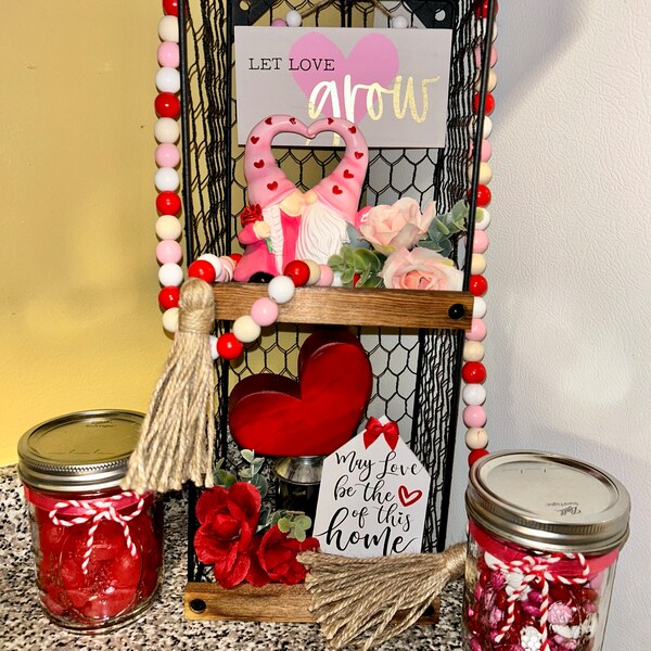 Valentine Tiered Tray Decor, Valentine's Day Mini Signs, Valentine Home ...