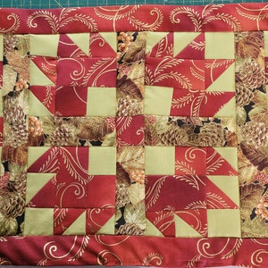 Quilted Table Runner Pattern Random Windows Table Runner - Etsy