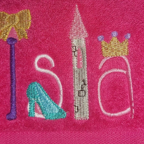 Princess Monogram Font Machine Embroidery Designs Fantasy - Etsy