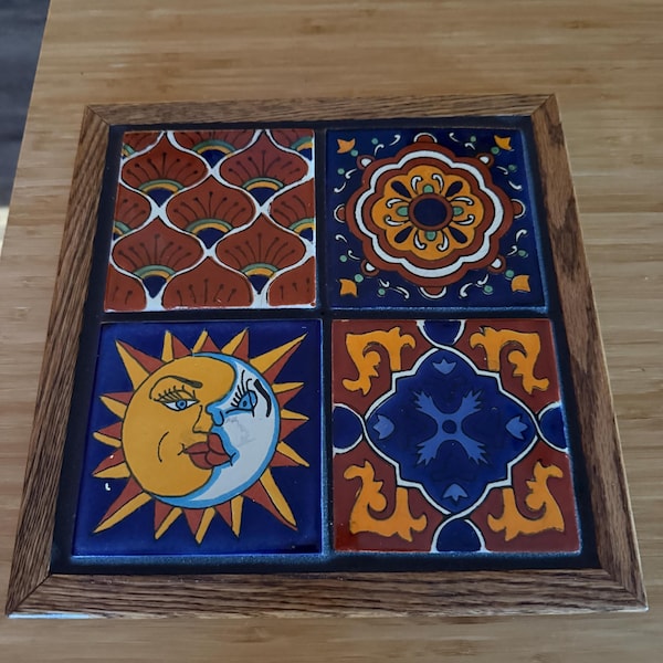 Trivet Handcrafted Oak Wood Frame - 14" X 8" Outside Dementions - Etsy