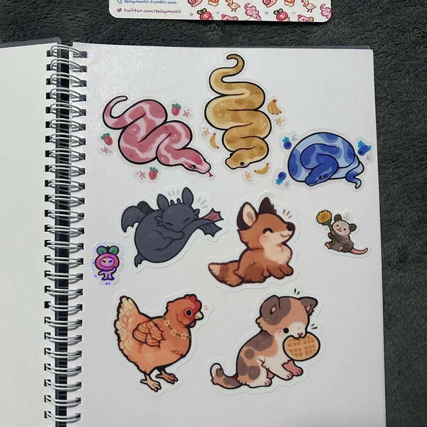 Fruit Salad Snake Clear Sticker Set: Ball Python Stickers - Etsy