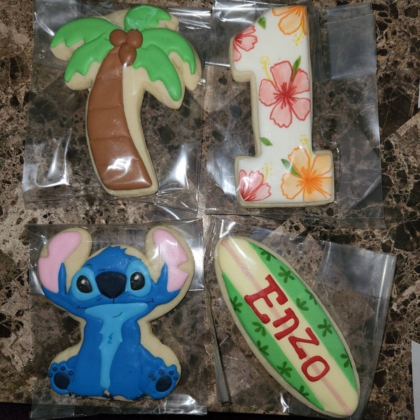 Stitch Birthday Cookies, Lilo and Stitch - Etsy