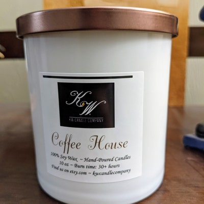 10 Ounce Copper or Silver Glass Jar Scented Candle 100% Soy Wax ...