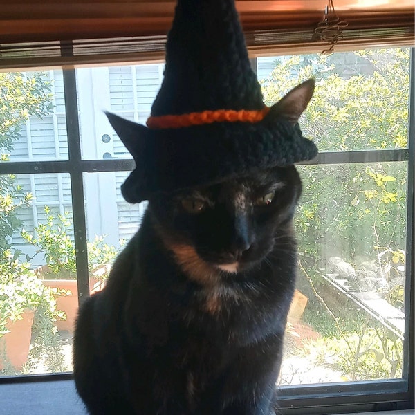 Witch Cat Hat, Witch Hat for Cats, Halloween Cat Costume, Halloween Hat ...