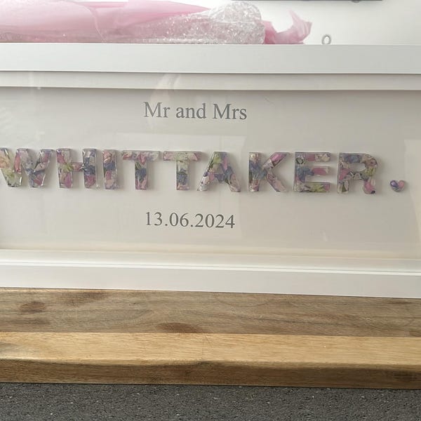 Personalised Name Frame With Real Flowers Flower Preservation, New ...