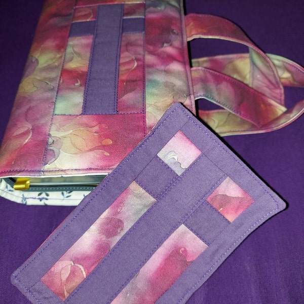 Handcrafted Quilted Fabric Bible Covers and Coordinating Bookmarks ...