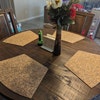 Portugal Cork Table Mats Placemats Set, Rectangular, Stain Heat Water ...