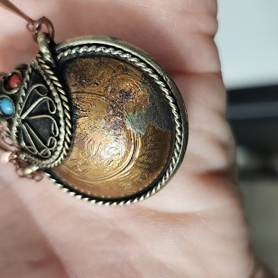 Silver Bottle Necklace, Antiqued Metal Container/jar/vial/jug Necklace ...