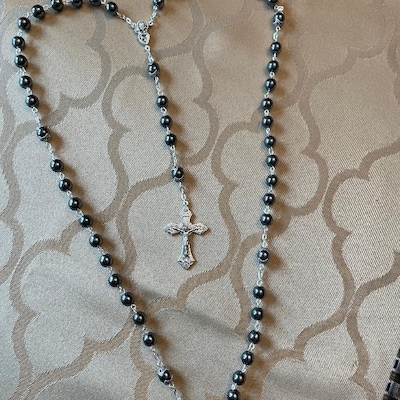 Silver 30pc Rosary Set ITALY / 15 Rosary Crucifix & 15 Rosary ...