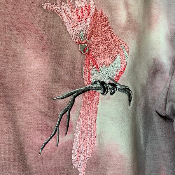 Australian Pink Cockatoo Bird Machine Embroidery File Design 5x7 Hoop ...