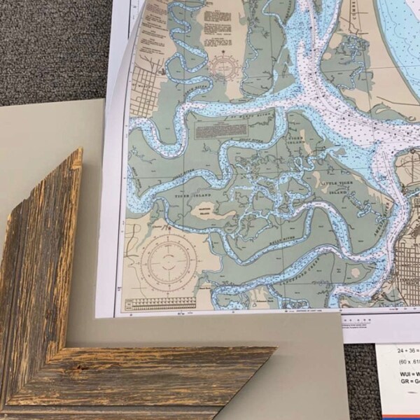 St. Simons Sound Map - Brunswick Harbor and Turtle River - 1996 ...