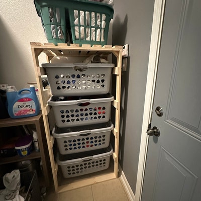 4 Tier Laundry Basket Organizer - Etsy