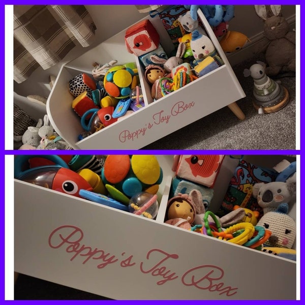 Personalised Toy Storage Box Children’s Book Case, Book Shelf, 1st ...