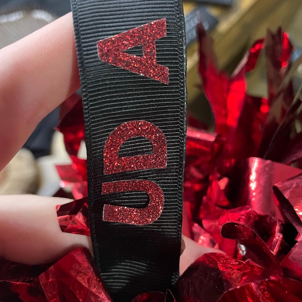 Pom Pom Tags Cheer – Team Name Ribbon, Set of 2 - Etsy