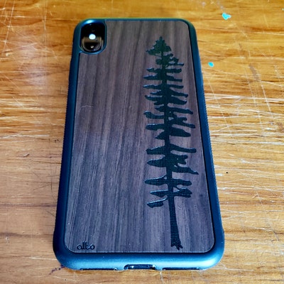 Cherry Sitka real Wood iPhone Case iPhone 15 Pro, 14, 13 Samsung Galaxy ...