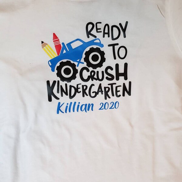 Ready to Crush Kindergarten Svg, Back to School Cut Files, Monster ...