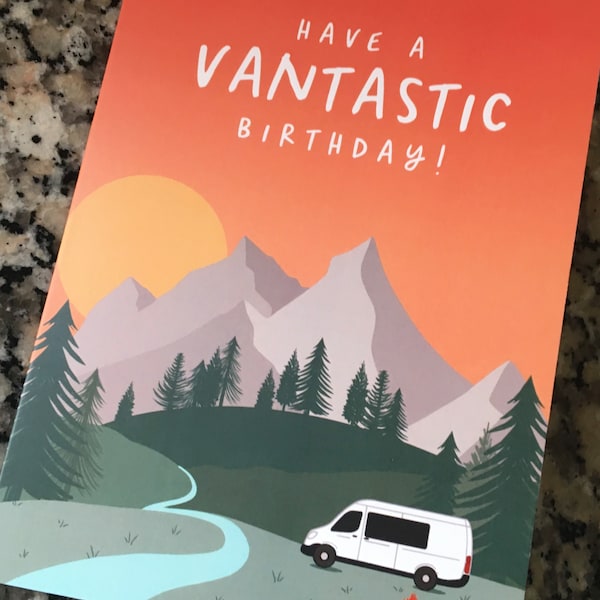 Funny Van Life Birthday Card for Him, Vantastic Birthday Card for Her ...