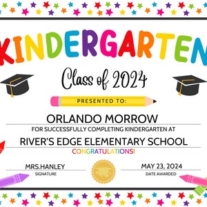 Editable Preschool Graduation Program Canva Editable Instant Download ...