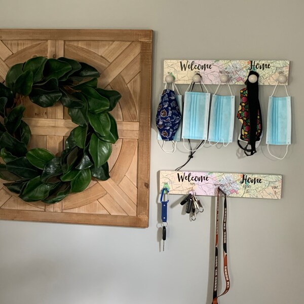 Face Mask Hanger/holder Hangup - Rustic - Etsy