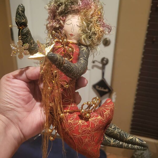 Good Luck Kitchen Witch Magnet Ornament, Kitchen Witch, Vintage OOAK ...