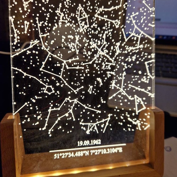 Custom Star Map Night Light: Personalized Constellation Gift - Etsy