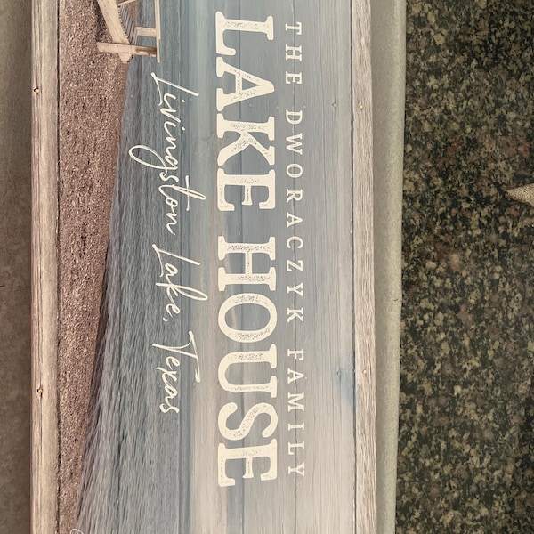 Shore House Personalized Sign - Custom Canvas Print for Your Beach ...