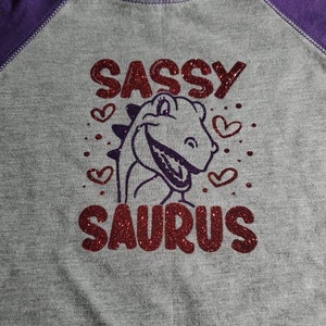 Sassy-saurus Svg Hand Lettered Sassy Dinosaur Svg Girl Cute Print Decal ...