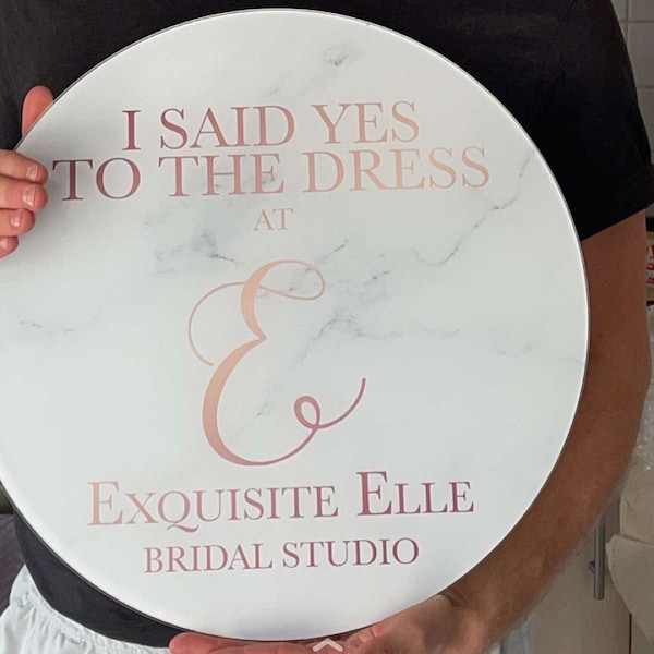 UK PREMIUM Bridal Dress Shop Sign I Said Yes to the Dress Wedding Dress ...