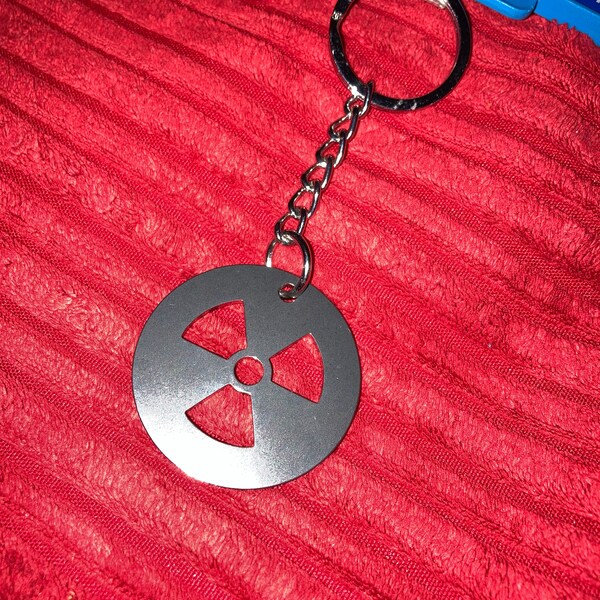 Radioactive Radiation Hazard Nuclear Keyring Schlüsselring Porte-clés ...