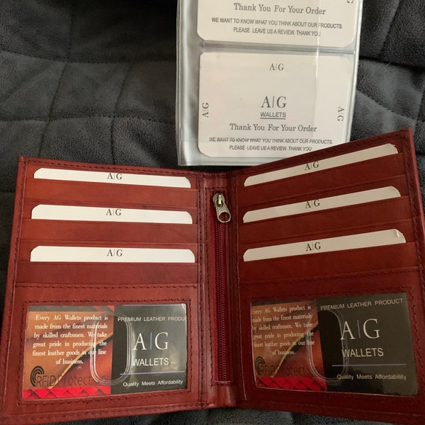 Leather Bifold Wallet: RFID Protection, Removable Inserts - Etsy