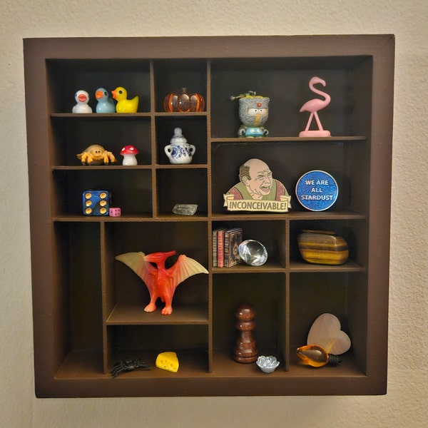 Wooden Curiosity Cabinet Printer Tray Letterbox Display, Rock Display ...