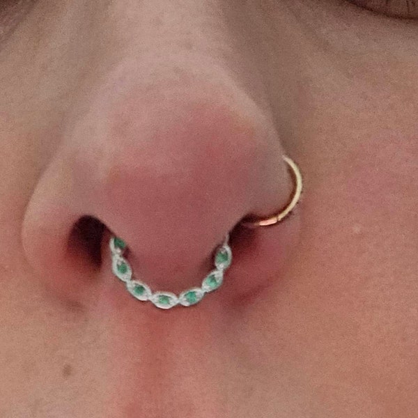 20G (0.8mm) Jewelled Horse Shoe Barbell, Septum Ring, Captive Ring ...