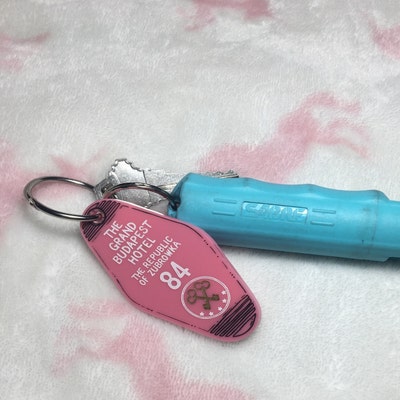 The Grand Budapest Hotel Hotel Room Key Ring Wes Anderson Keychain ...